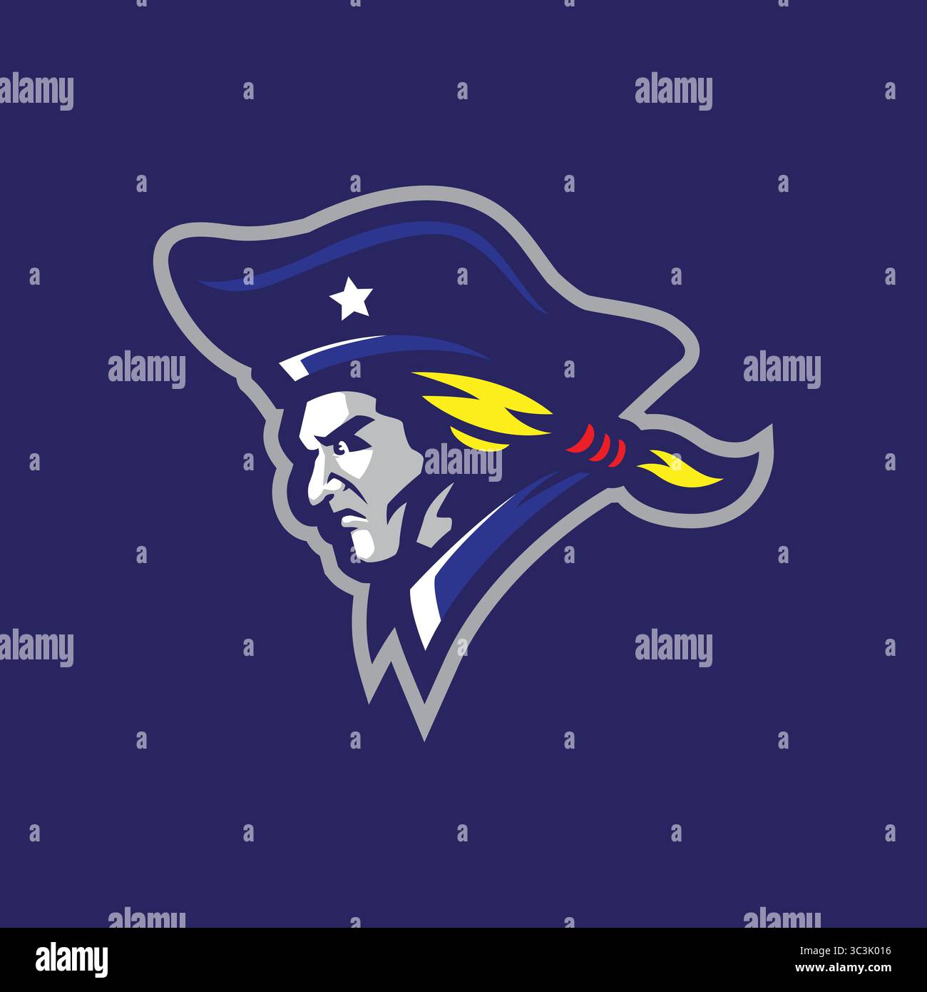 Patriot mascot logo design with modern illustration concept style for ...