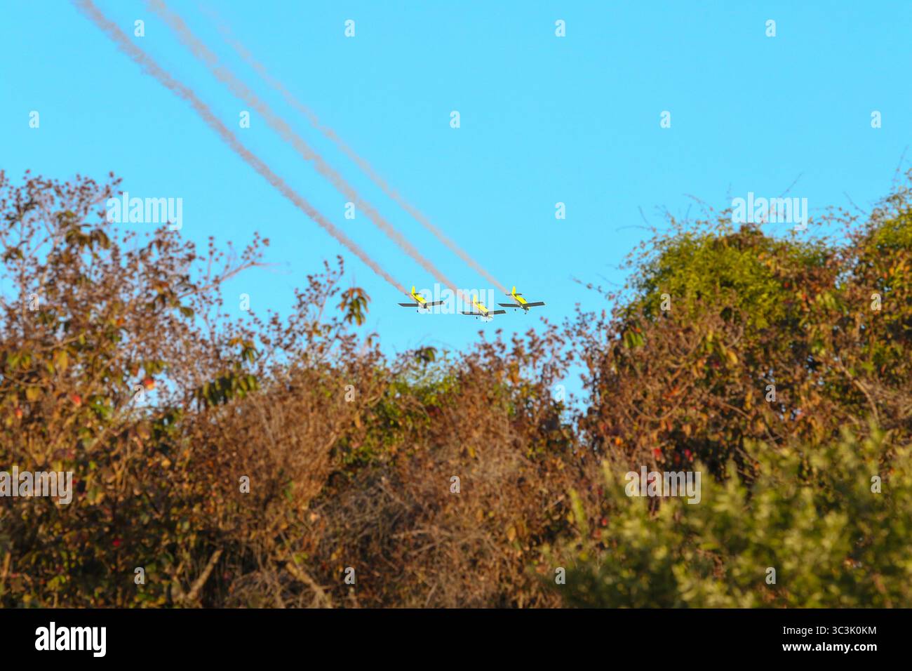 open-air maneuvering plane in the sky over Rio de Janeiro, Brazil Stock ...