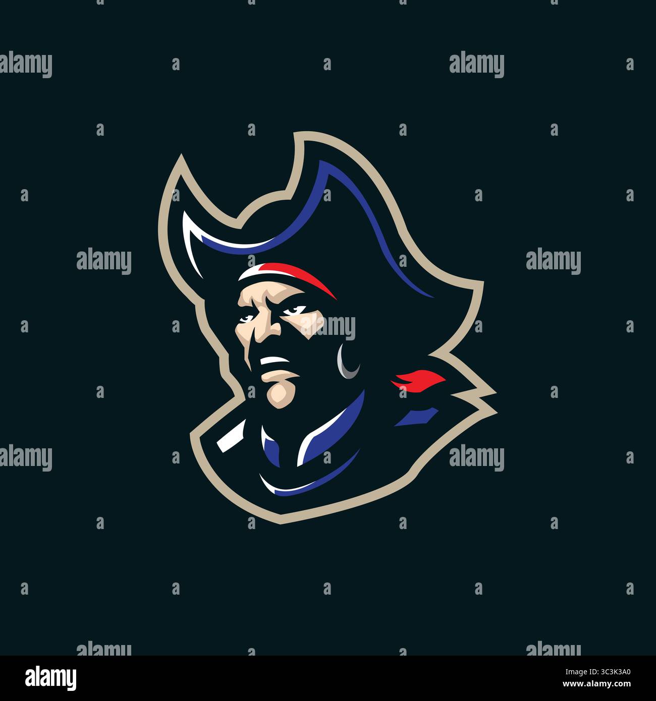 Patriot mascot logo design vector with modern illustration concept ...