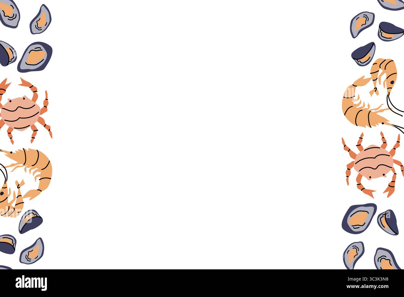 Mussels and sea life Stock Vector Images - Alamy