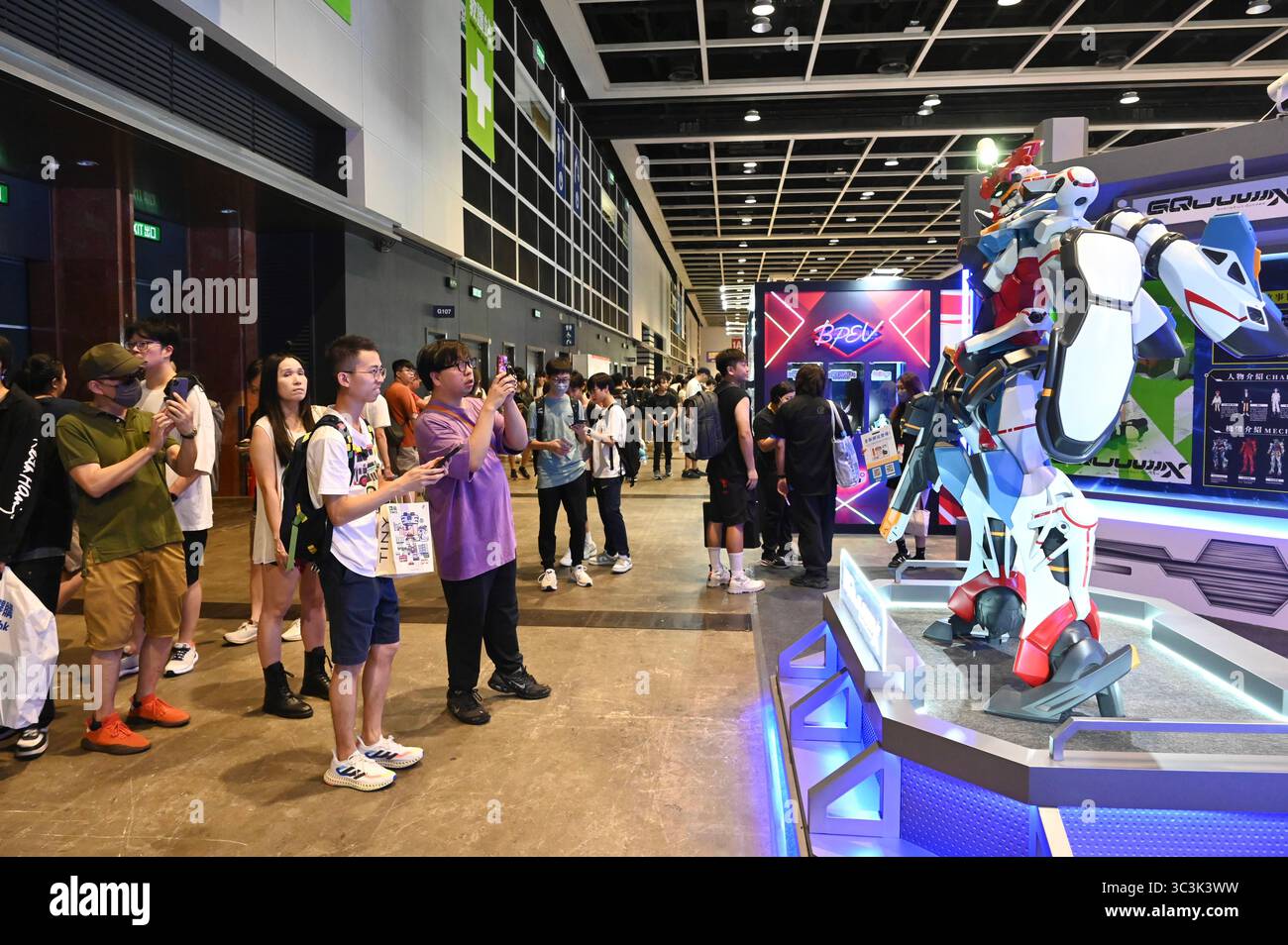 ACGHK 2025 Visitors watching the exhibit in the Ani-com & Games Hong Kong ACGHK at the Hong Kong ...