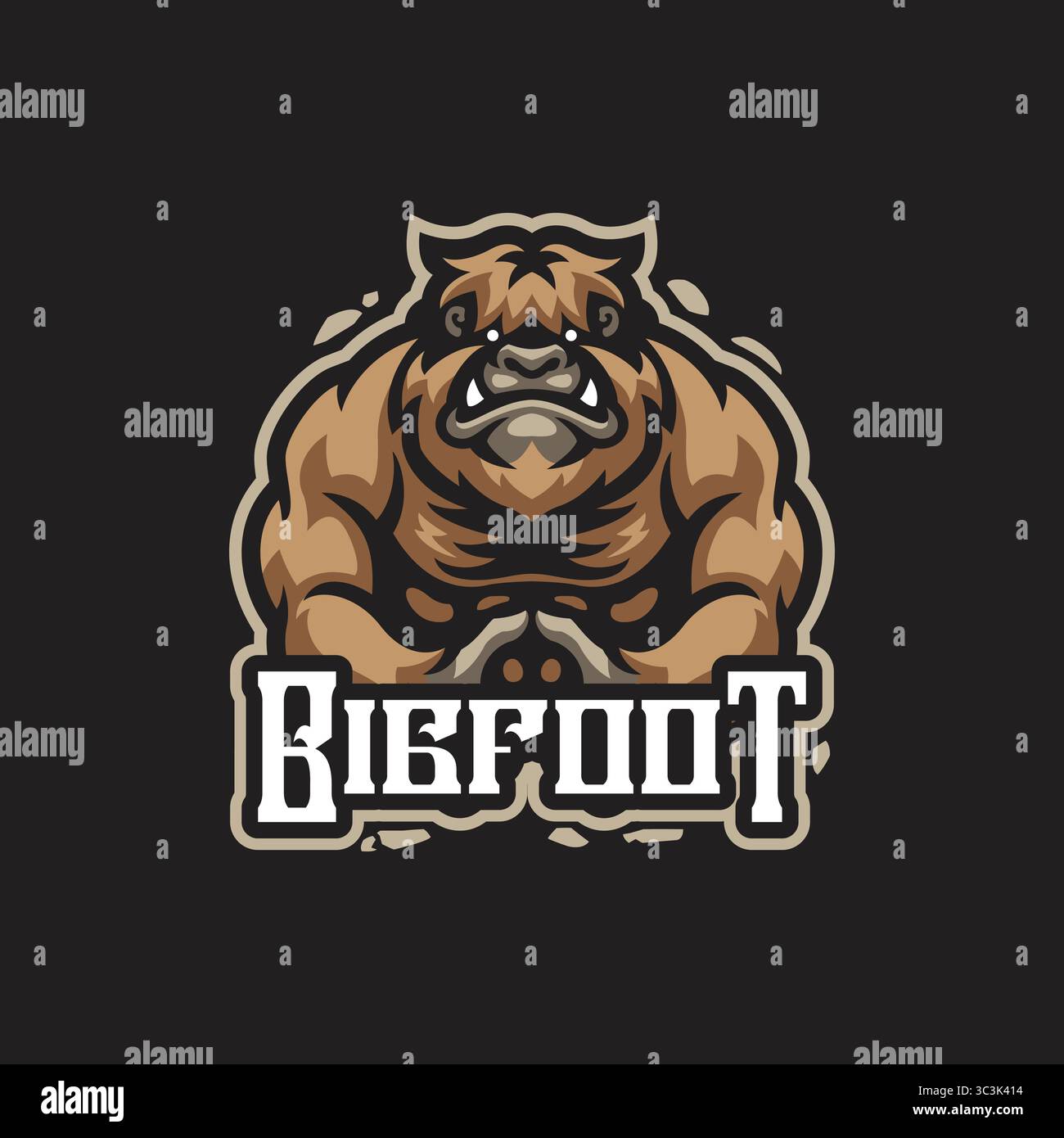 Bigfoot mascot logo design vector. Bigfoot illustration for sport team ...