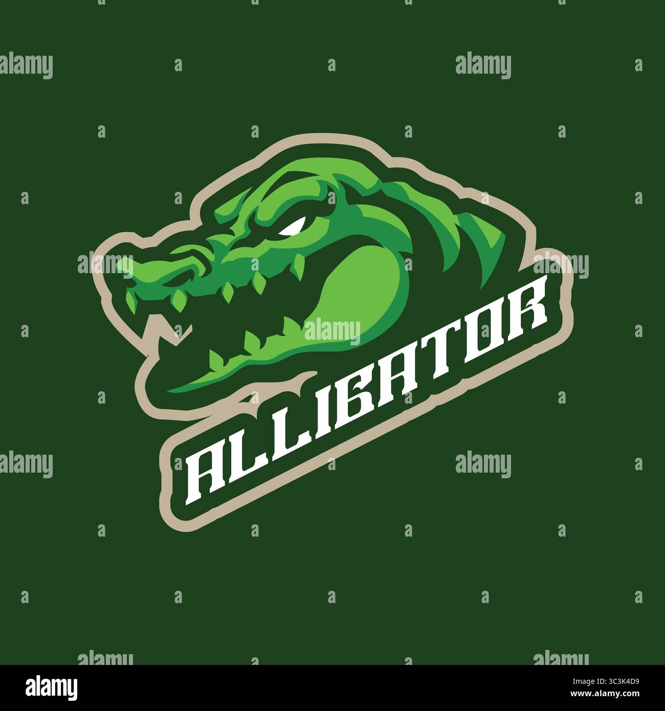 Alligator mascot logo design with modern illustration concept style for ...
