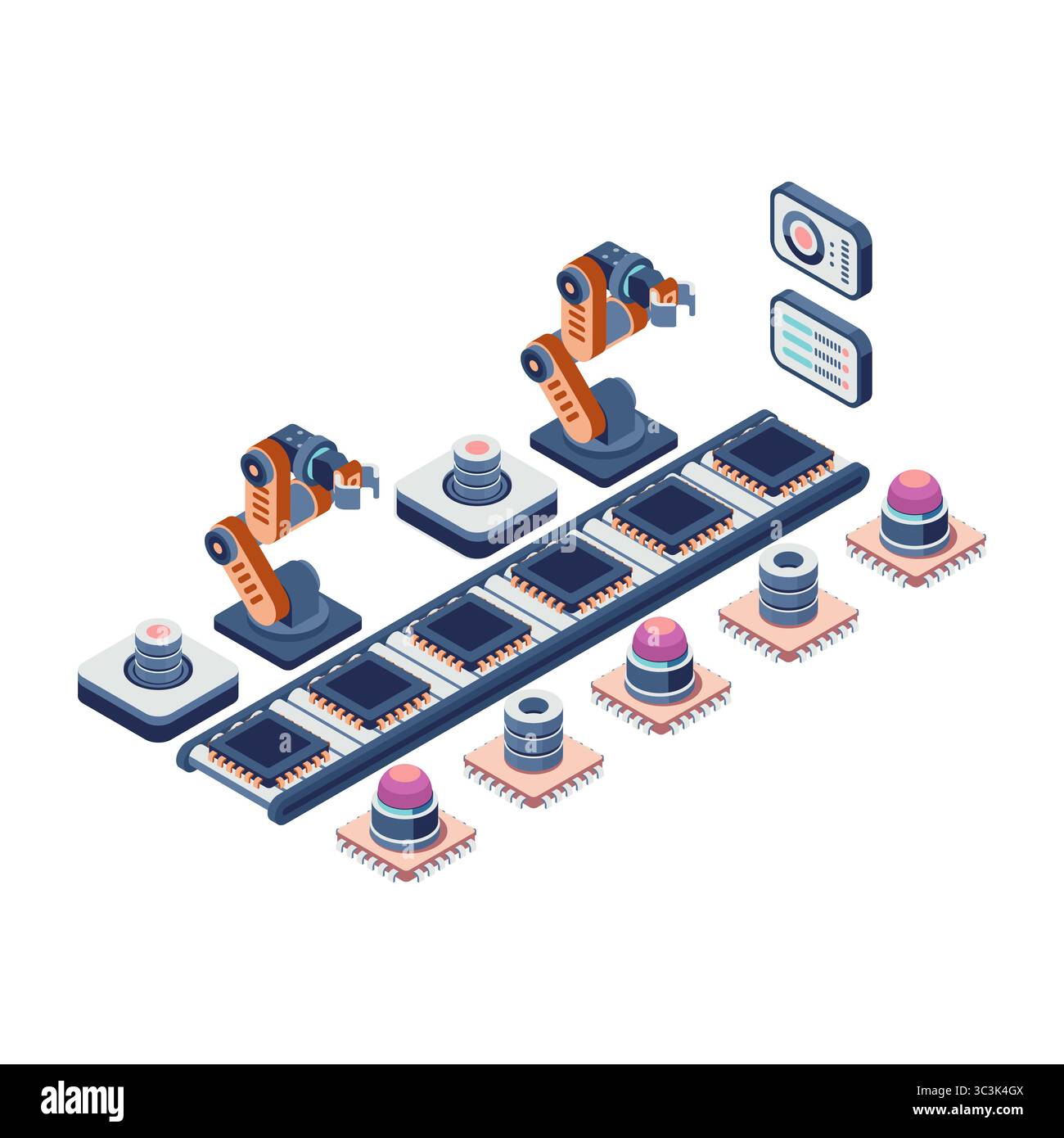 Semiconductor manufacturing process Stock Vector Images - Alamy