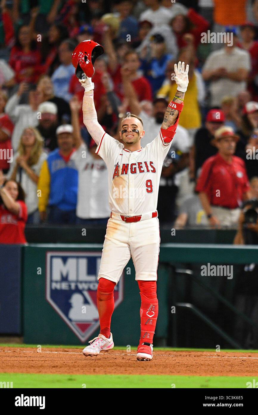 ANAHEIM, CA - JULY 25: Los Angeles Angels shortstop Zach Neto (9 ...