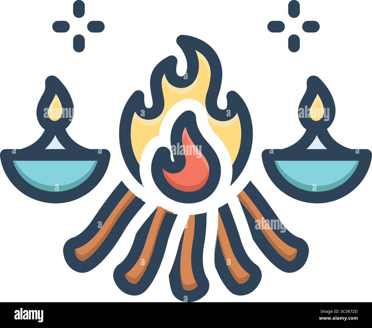 Lohri bonfire Cut Out Stock Images & Pictures - Alamy