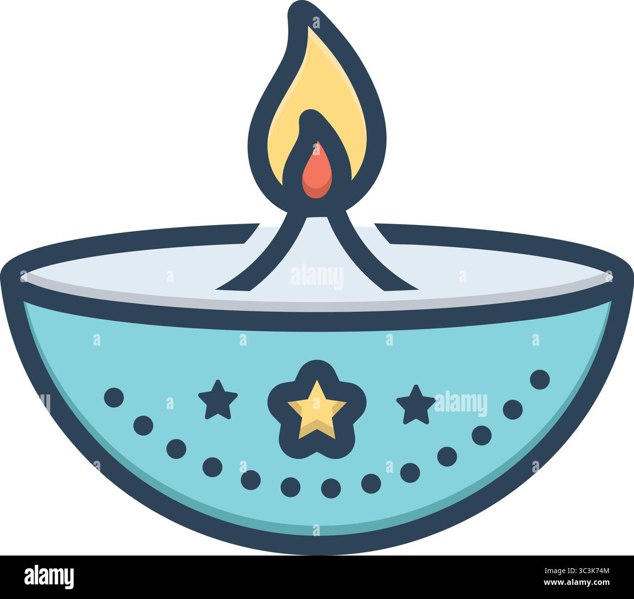Diya lamp icon Stock Vector Images - Alamy