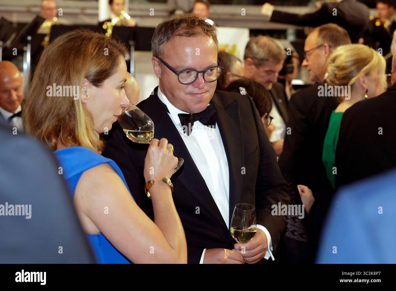 Mario Voigt mit Ehefrau Constanze beim Staatsempfang nach der Eröffnung ...