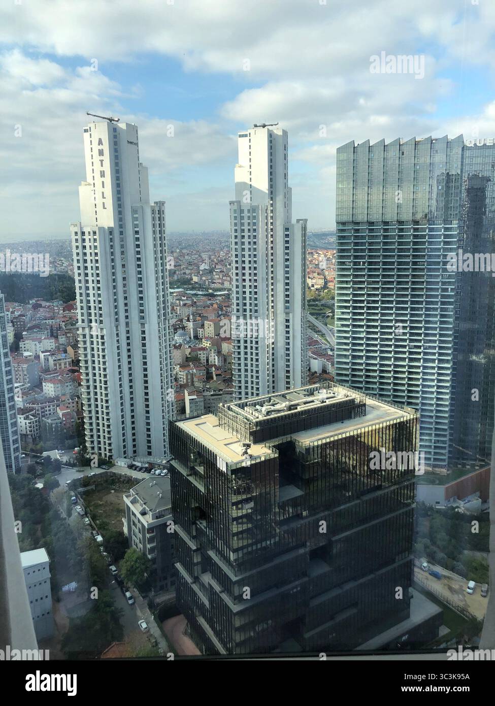 A striking aerial view of Istanbul’s modern skyline, featuring the ...