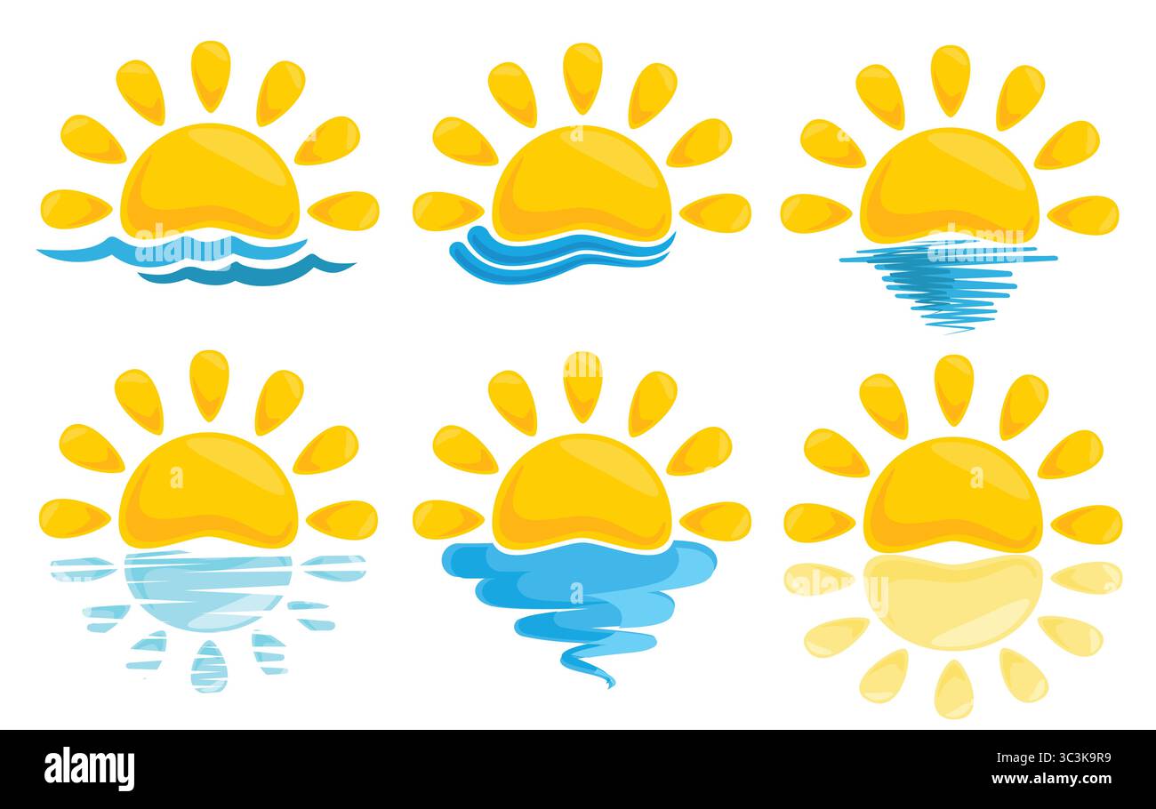 Sunset logos Stock Vector Images - Alamy