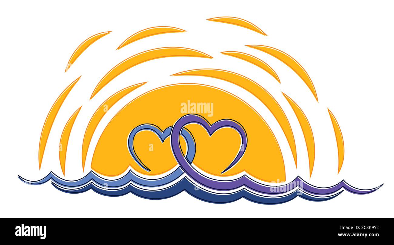 A logo of dawn of sun in sea Stock Vector Image & Art - Alamy