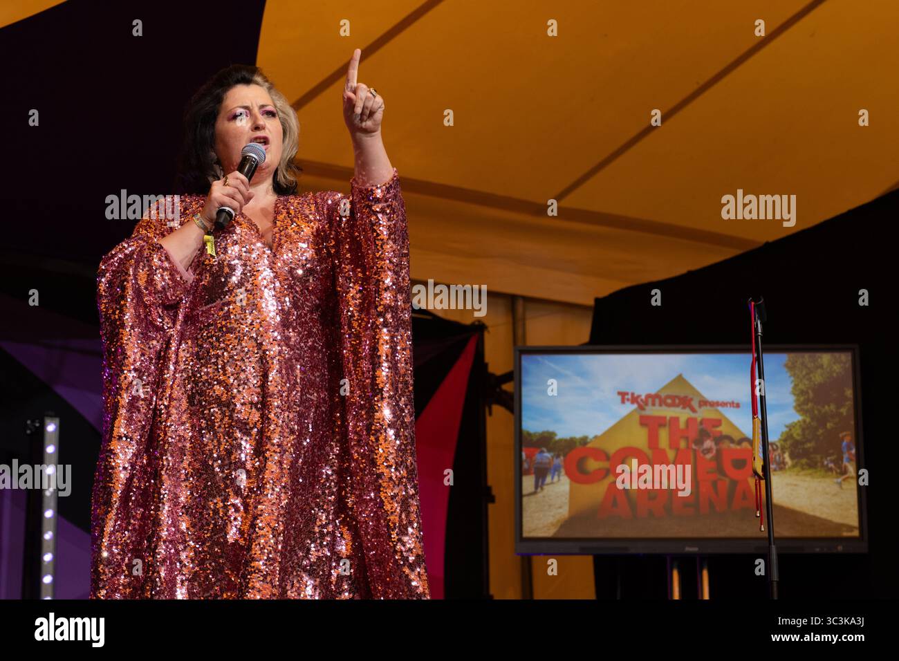 Southwold, UK, 25 July, 2025. Latitude Festival 2025. Pictured left to ...