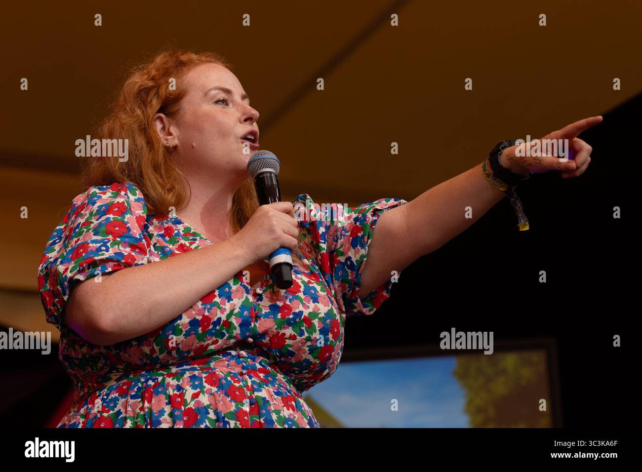 Southwold, UK, 25 July, 2025. Latitude Festival 2025. Pictured left to ...