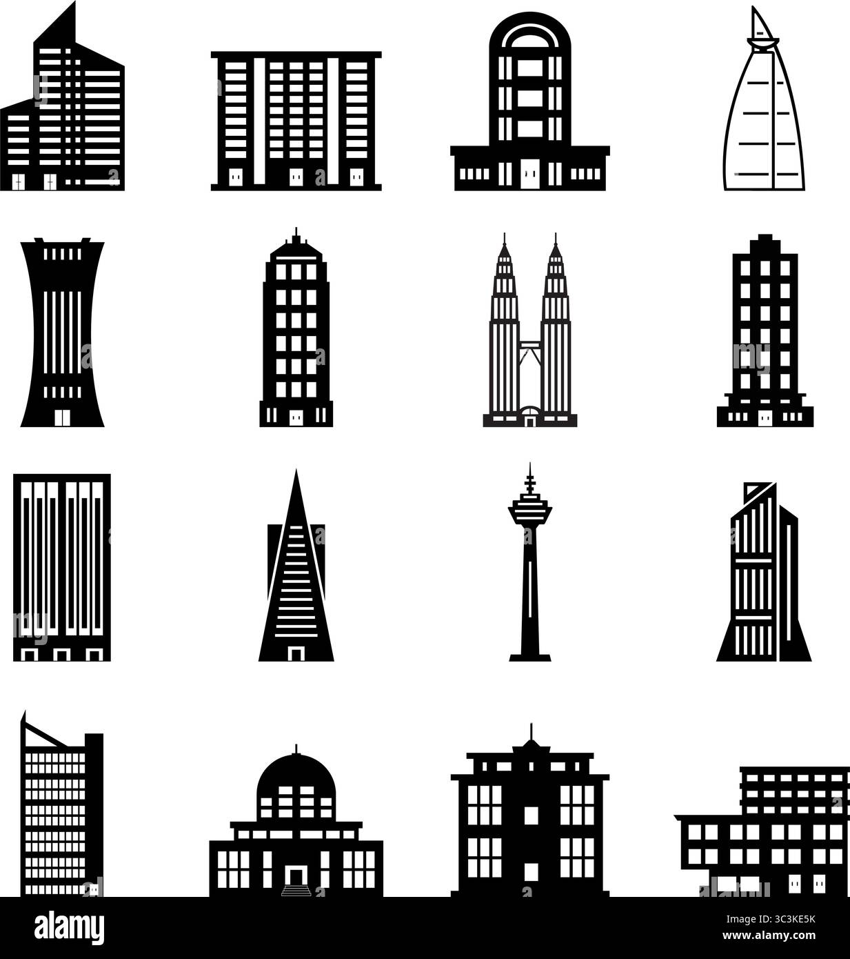 High apartment office buildings Stock Vector Images - Alamy
