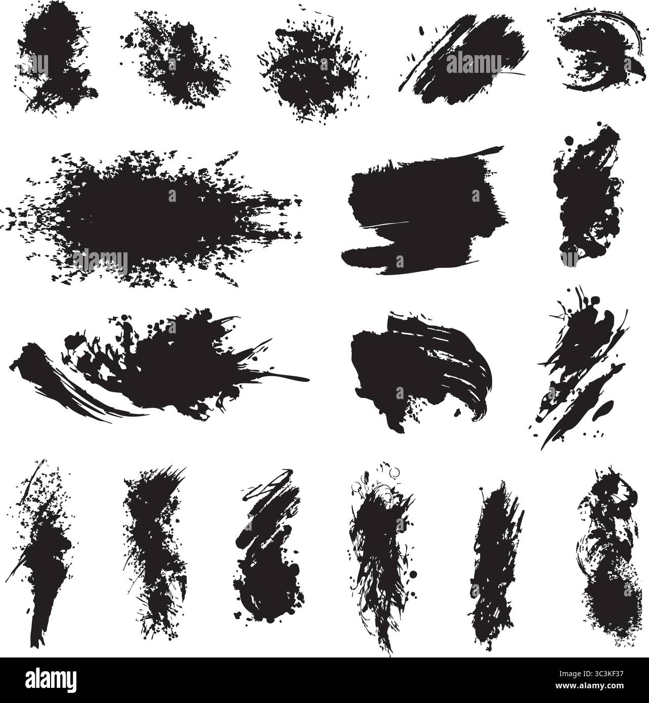 Grunge Brush Stroke Paint Boxes Backgrounds Stock Vector Image & Art ...