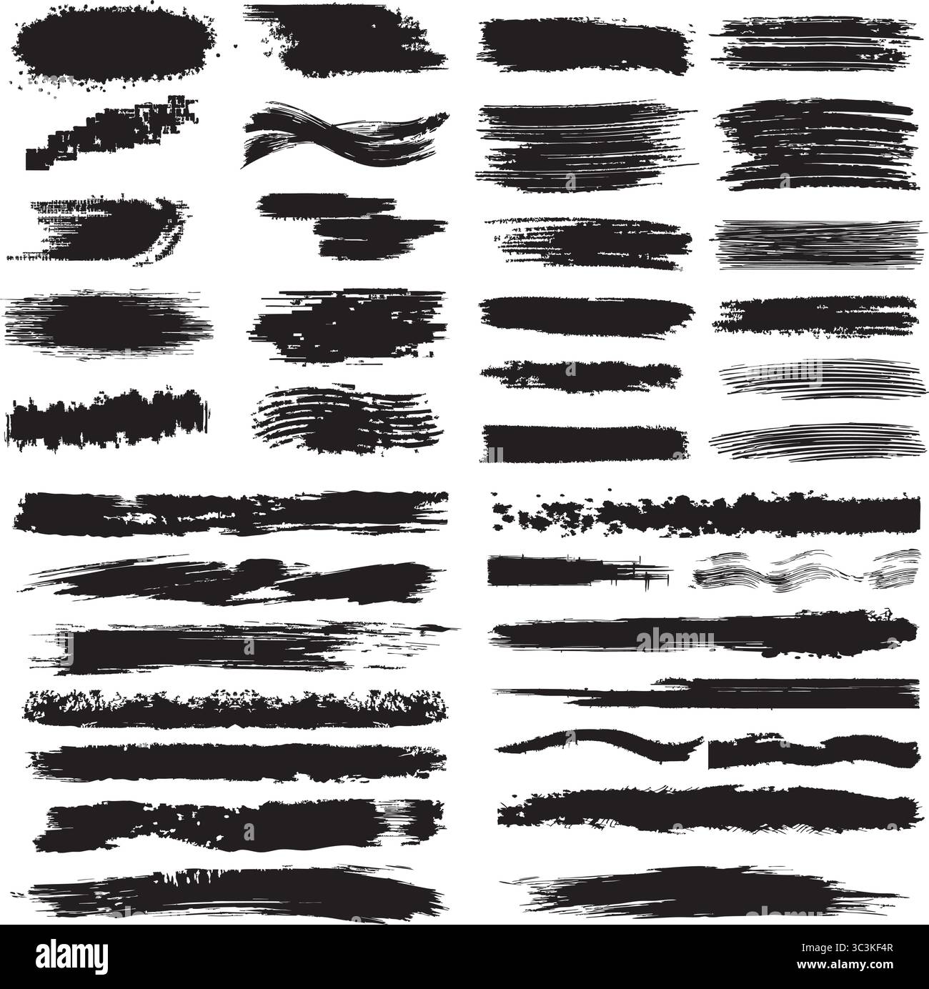 Grunge Brush Stroke Paint Boxes Backgrounds Stock Vector Image & Art ...