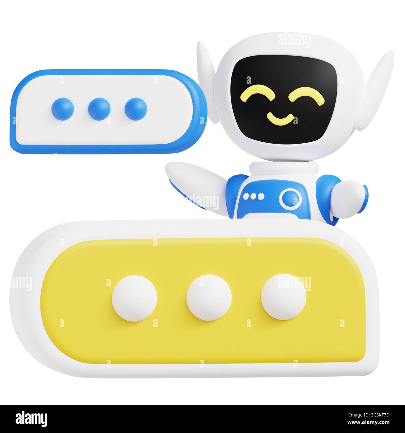 Chatbot 3d icon illustration Stock Photo - Alamy