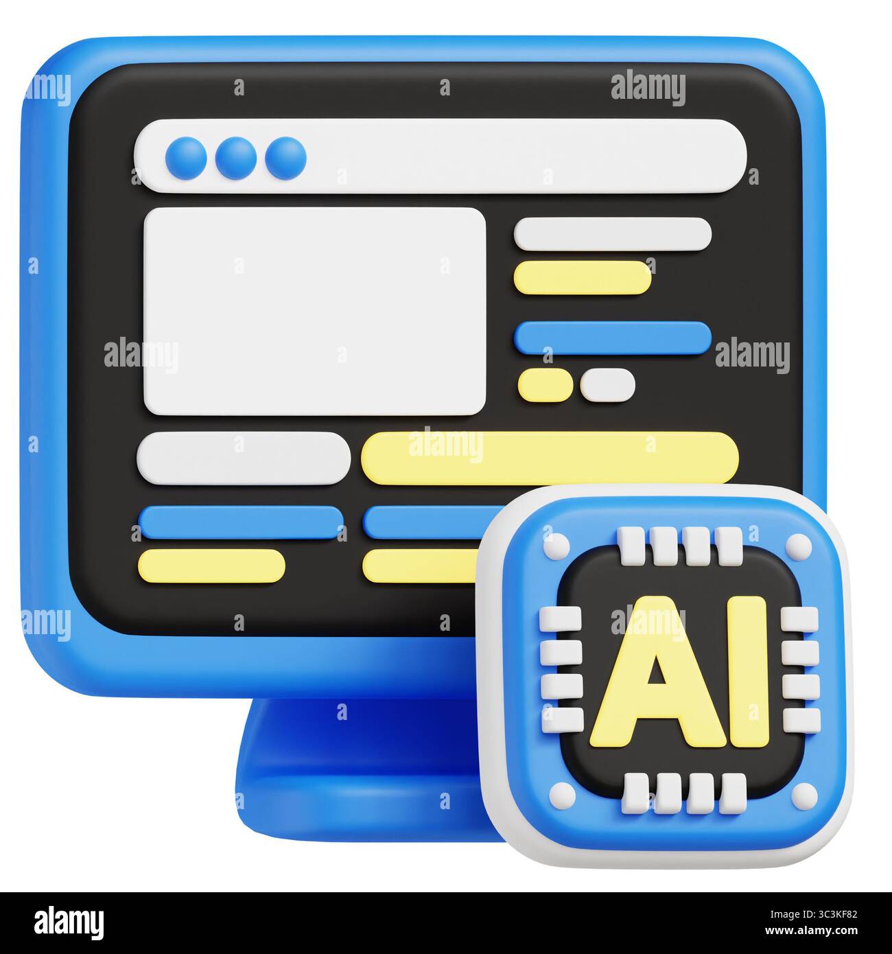 3d illustration deep research Cut Out Stock Images & Pictures - Alamy