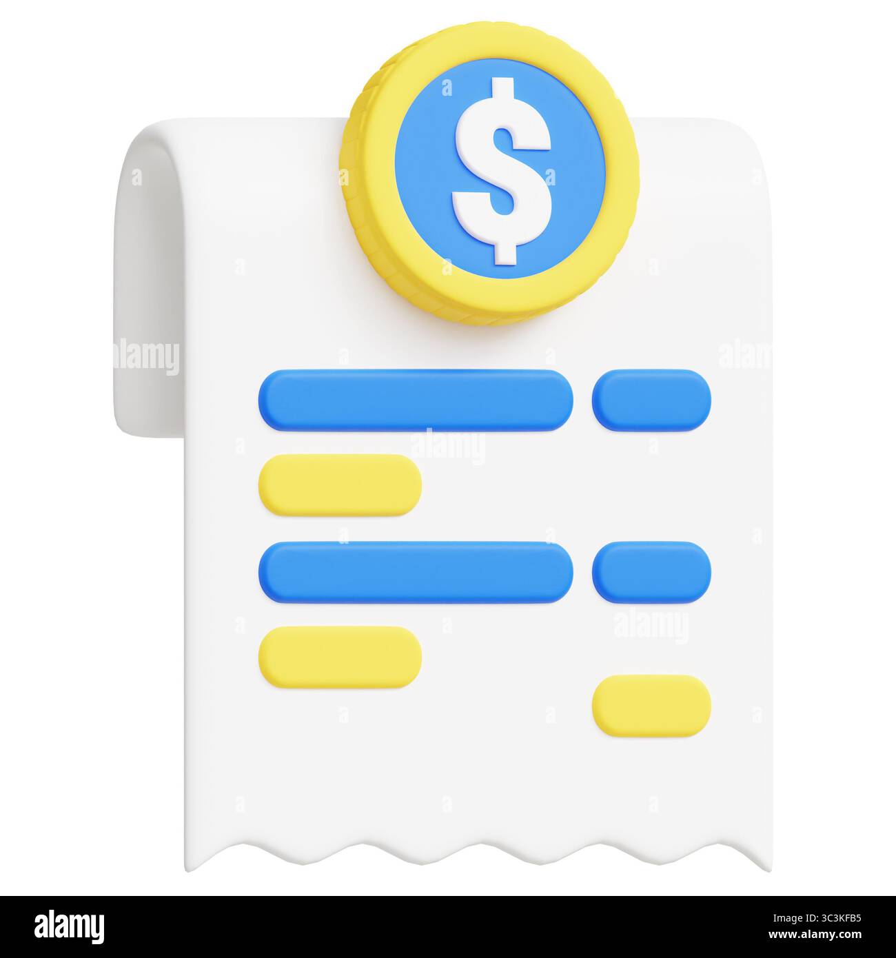Receipt document icon digital Cut Out Stock Images & Pictures - Alamy