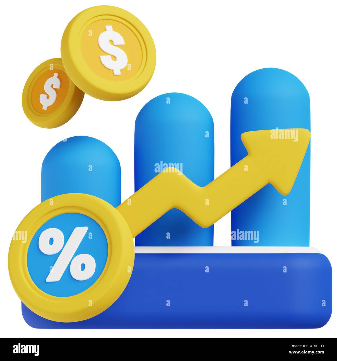 Profitability Investment 3d icon illustration Stock Photo - Alamy