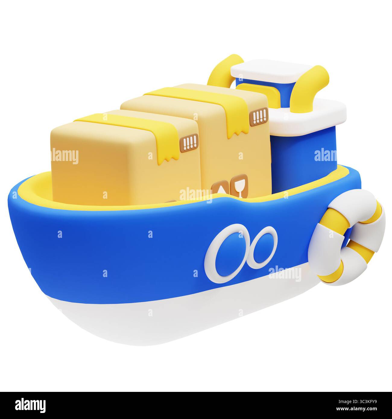 Cargo Shipping 3d icon illustration Stock Photo - Alamy