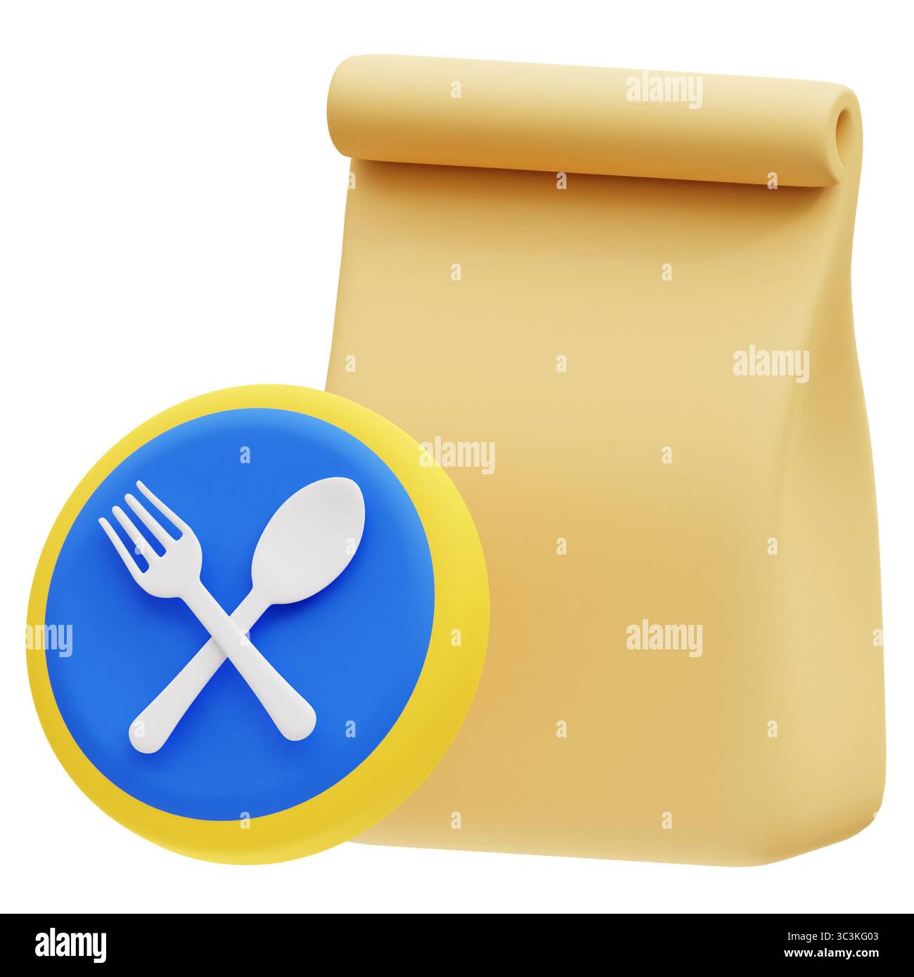 Food Delivery 3d icon illustration Stock Photo - Alamy