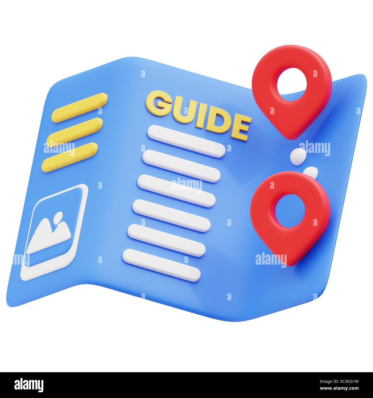 Travel guide 3d icon hi-res stock photography and images - Alamy