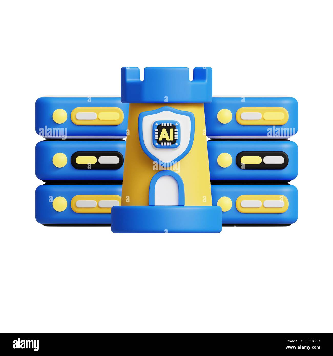 Fortress Data Services 3D Animated Concept Stock Photo - Alamy