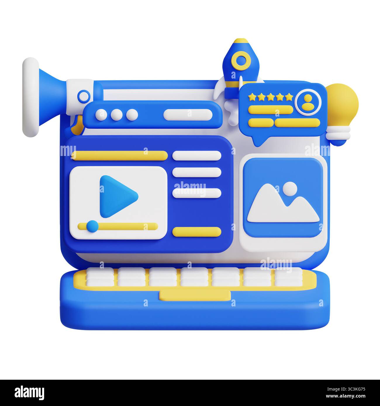 Digital Marketing 3D Animated Concept Stock Photo - Alamy