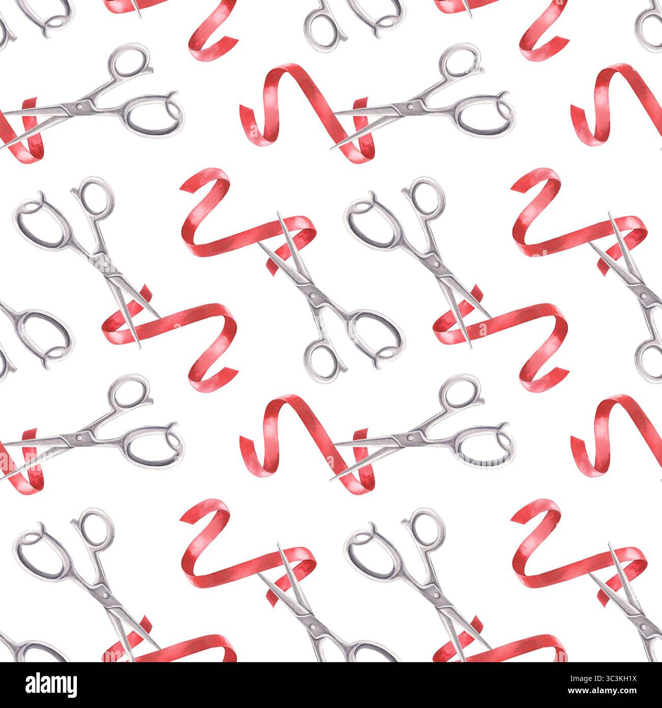 Seamless pattern vintage scissors Cut Out Stock Images & Pictures - Alamy