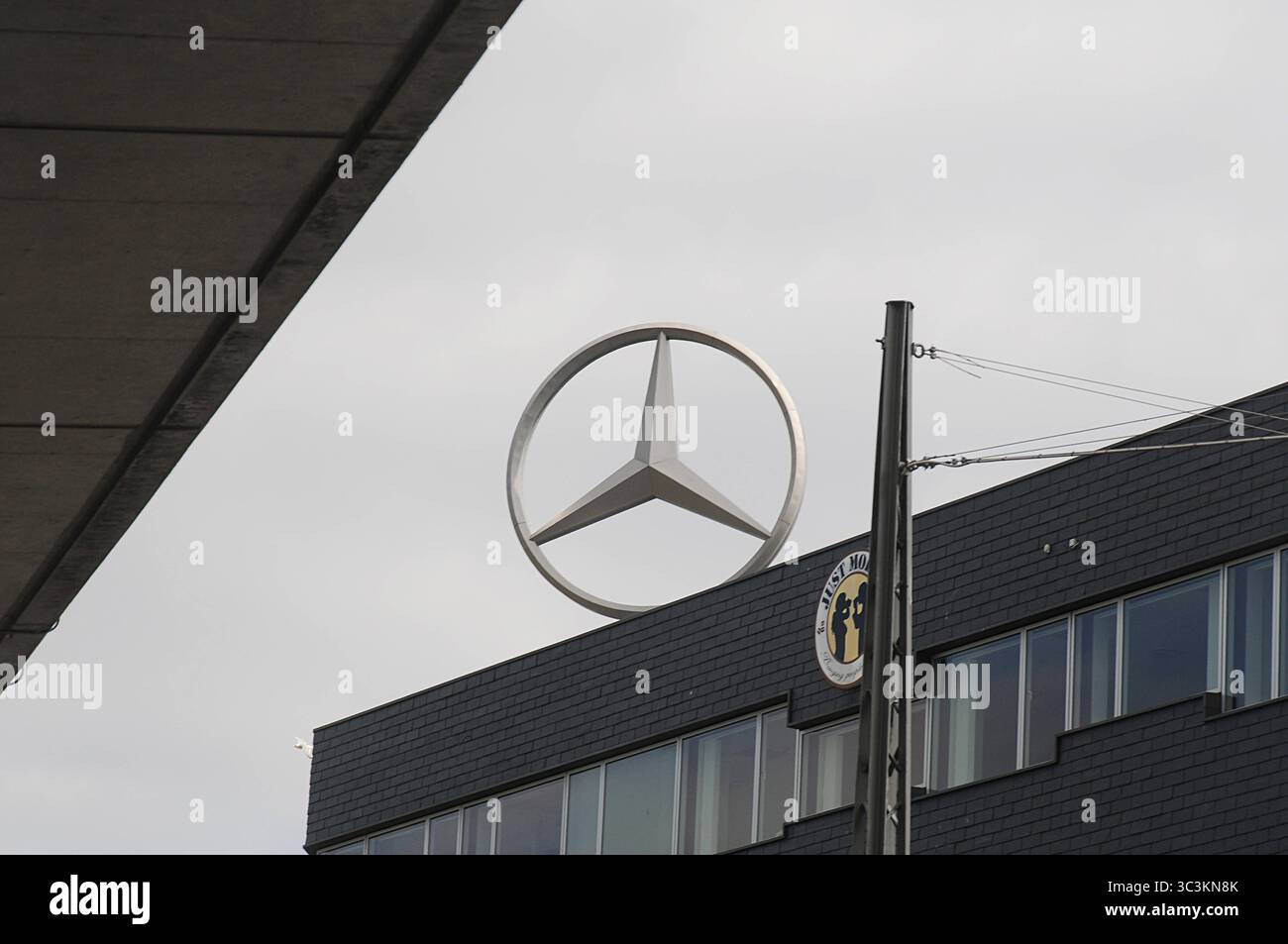Copenhagen/Denmark 15.JULY 2018 .German car mercedes Benz logo in ...