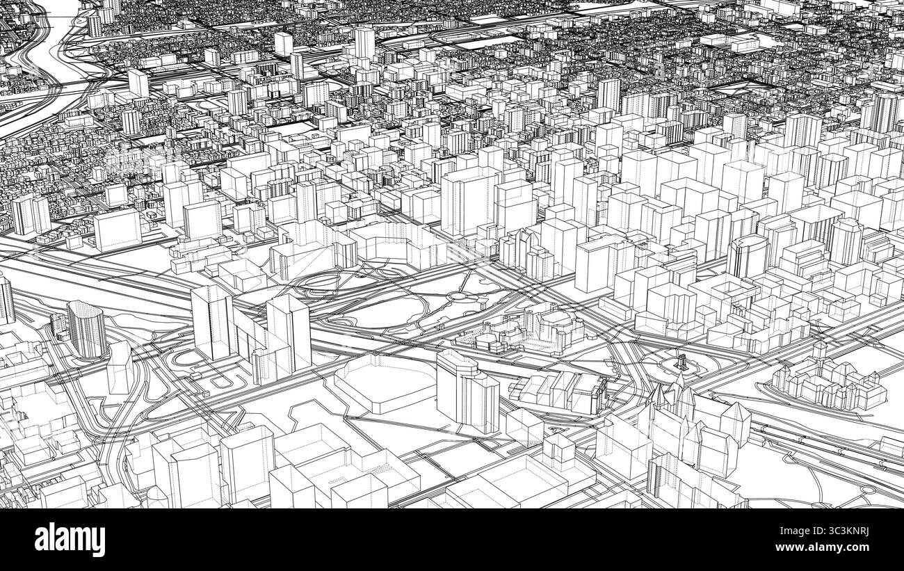 Intricate Cityscape Line Drawing Stock Vector Image & Art - Alamy