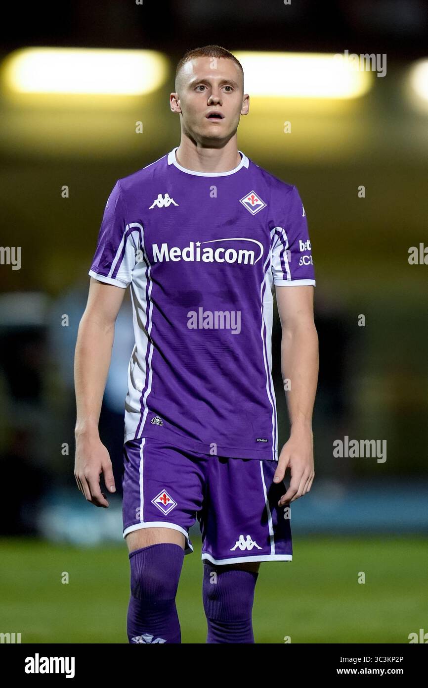 Pietro Comuzzo of ACF Fiorentina looks on during the Pre-Season ...