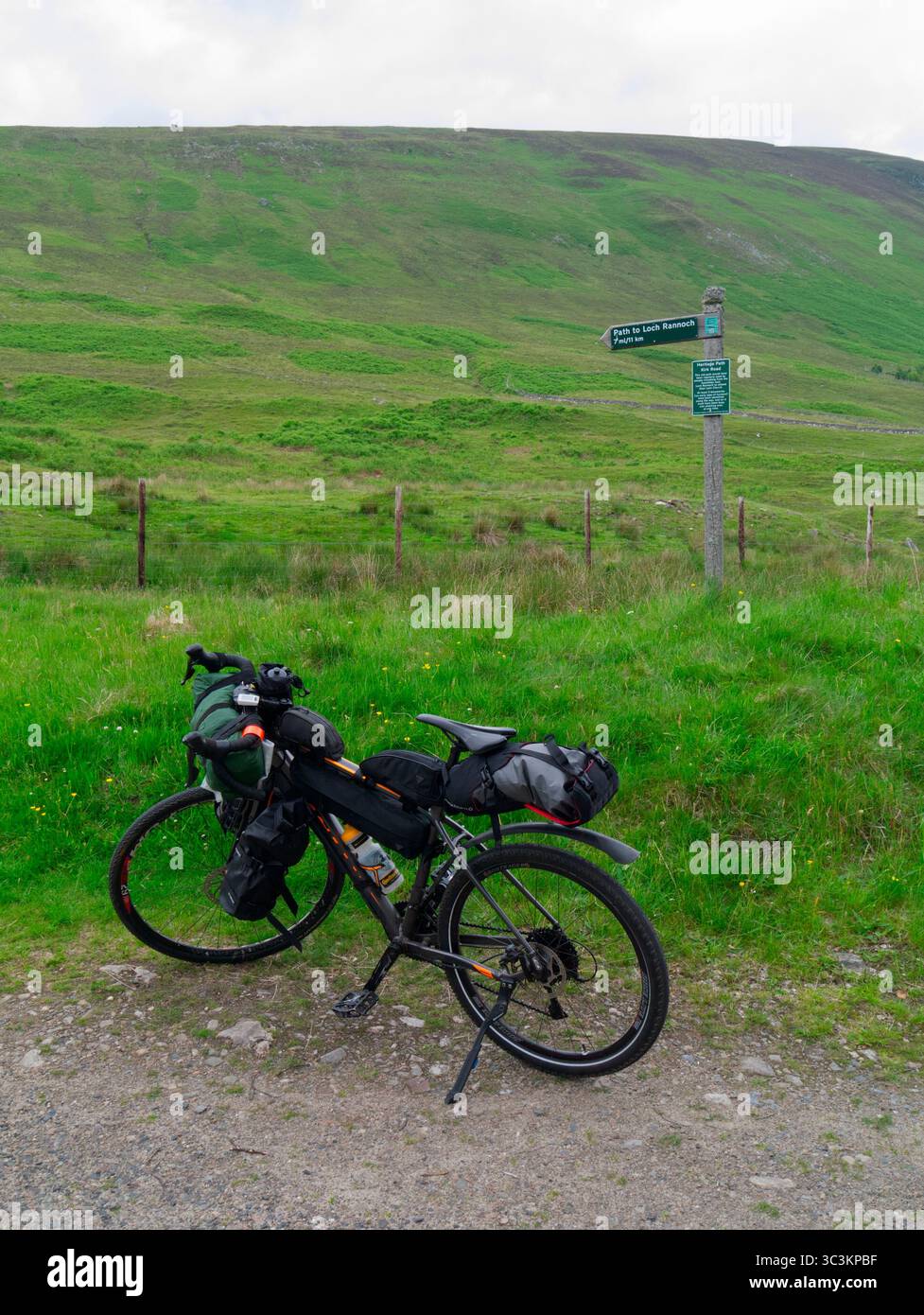 Bikepacking on the Badger divide, Highland Perthshire Stock Photo - Alamy