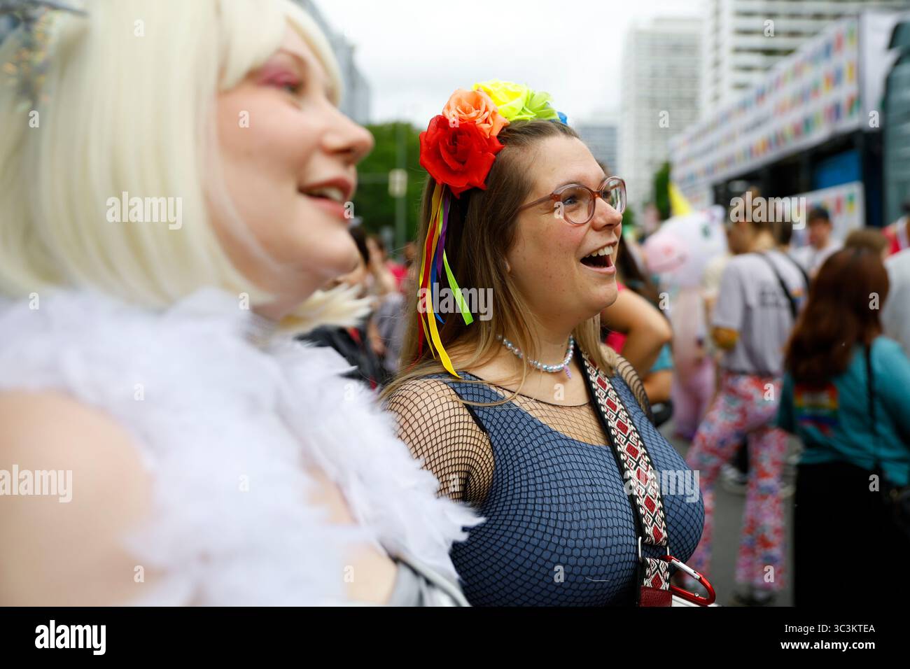 Berlin, Germany. 26th July, 2025. Participants in the 47th Berlin Pride ...