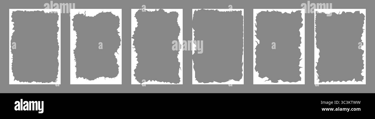 Paper torn frame set. Rectangle border Stock Vector Image & Art - Alamy