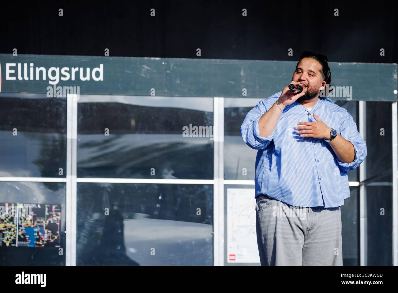Fredrikstad, Norway. 25th, July 2025. The Norwegian rapper Jonas ...
