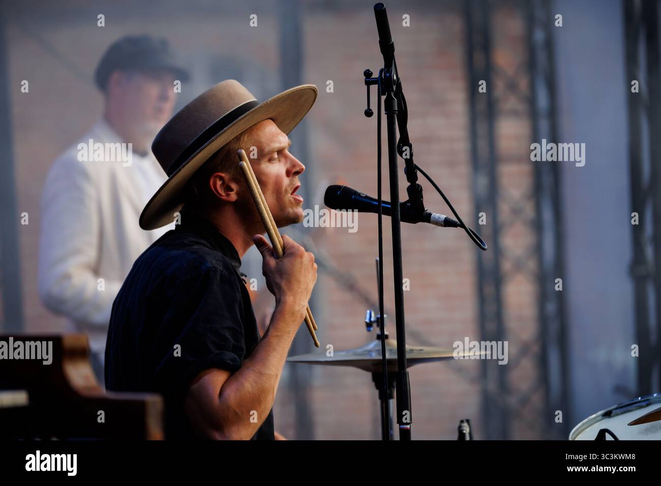 Fredrikstad, Norway. 25th, July 2025. The Norwegian band Vamp performs ...