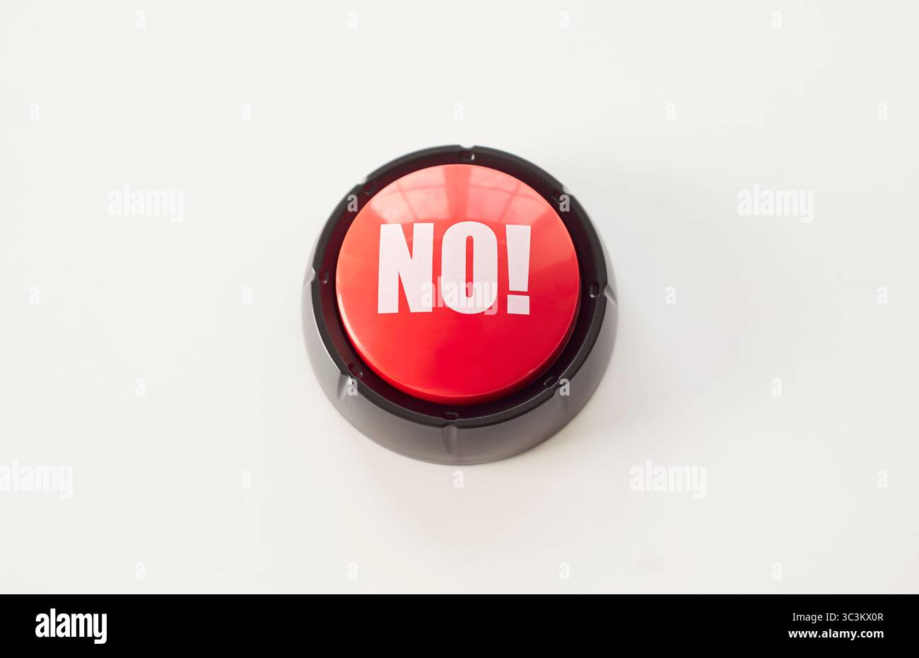 Red NO Button Isolated on White Background Stock Photo - Alamy