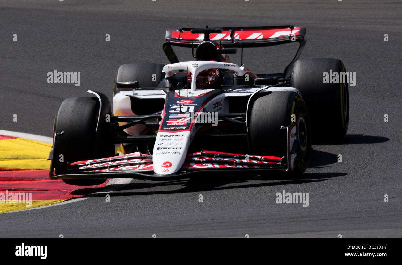 Haas driver Esteban Ocon during the Sprint Race at Circuit de Spa-Francorchamps, Stavelot ...