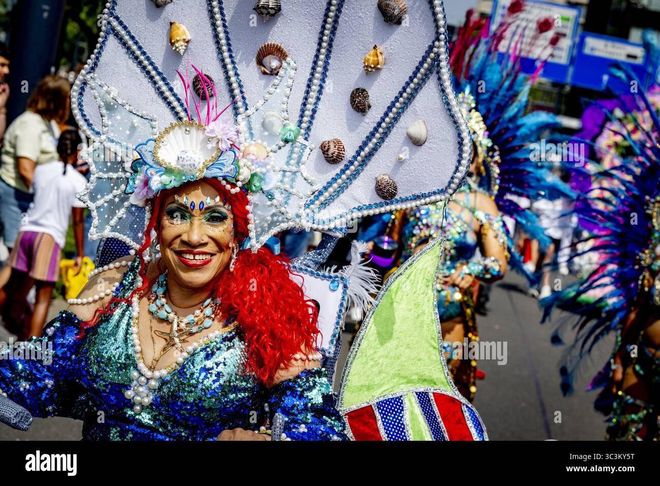 ROTTERDAM - Participants of the street parade of Rotterdam Unlimited ...