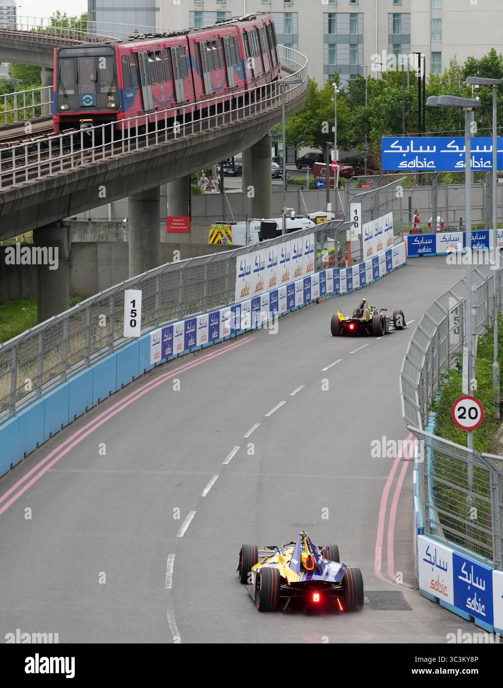 Formula E cars during free practice ahead of the ABB FIA Formula E ...