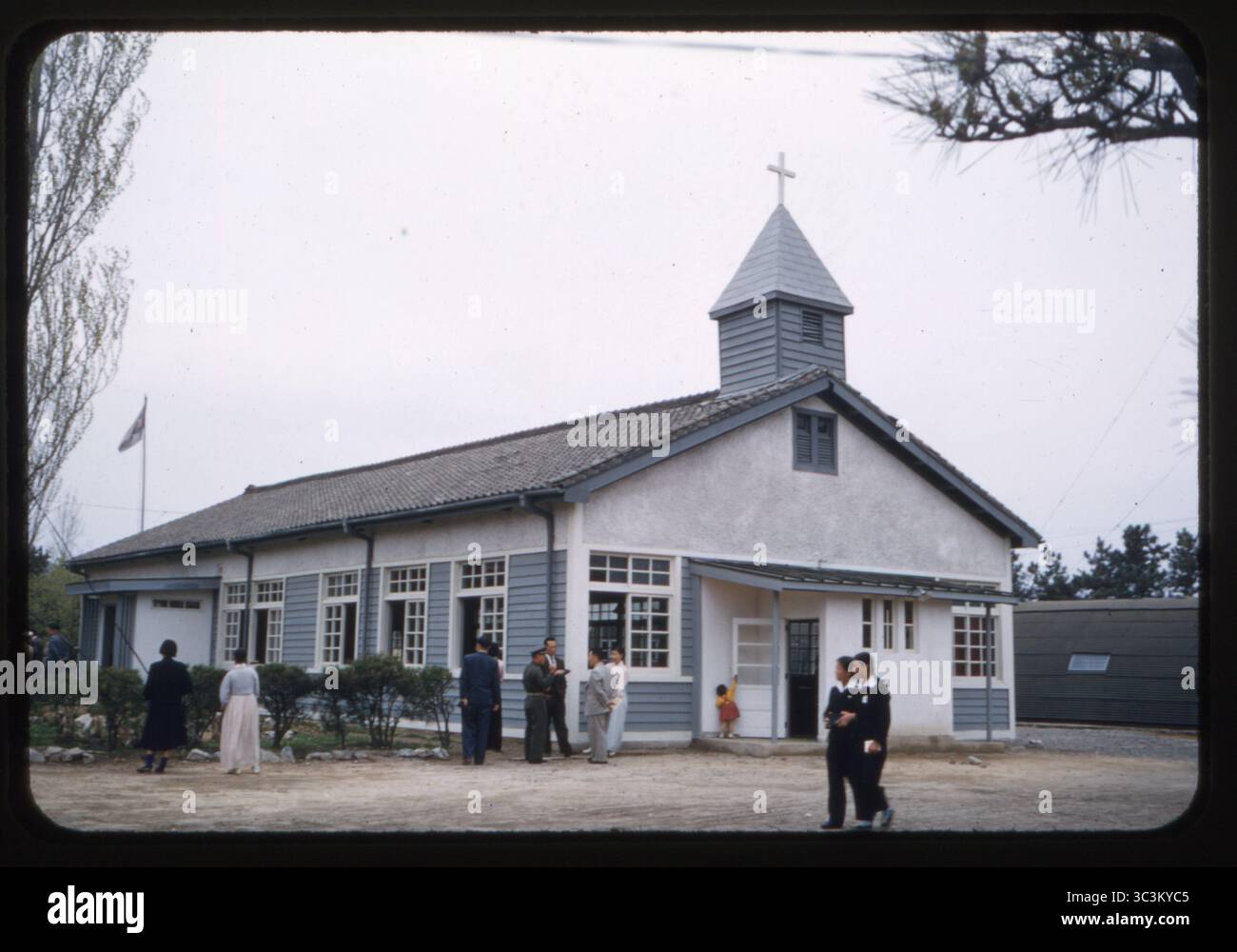 A view of the Republic of Korea (ROK) Navy Chapel located within the ...