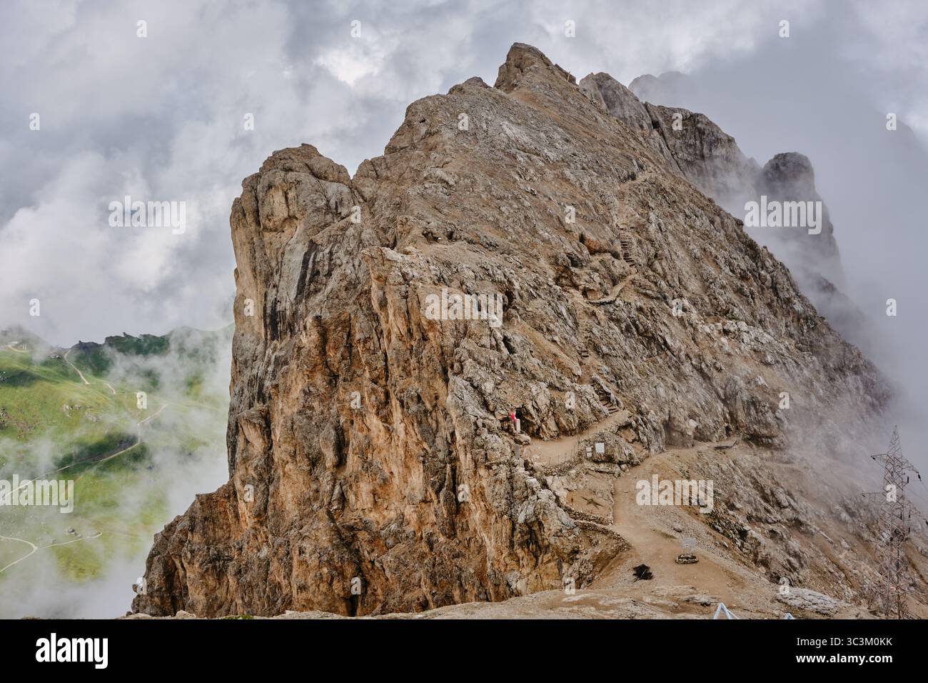 The ending of Ferrata Brigata Cadore starting in the Austrian soldiers ...