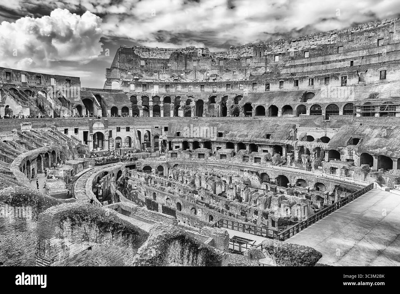 ROME - APRIL 2: Interior of the Flavian Amphitheatre, aka Colosseum ...