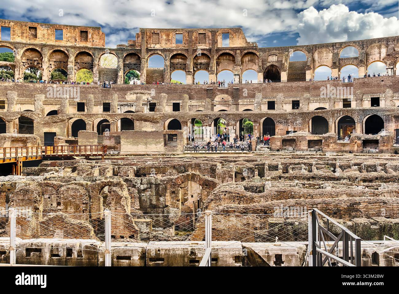 ROME - APRIL 2: Interior of the Flavian Amphitheatre, aka Colosseum ...