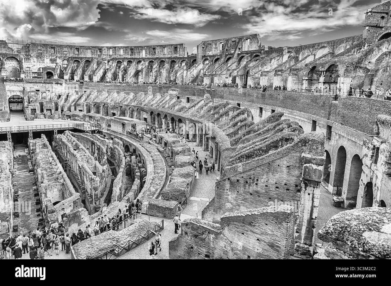 ROME - APRIL 2: Interior of the Flavian Amphitheatre, aka Colosseum ...