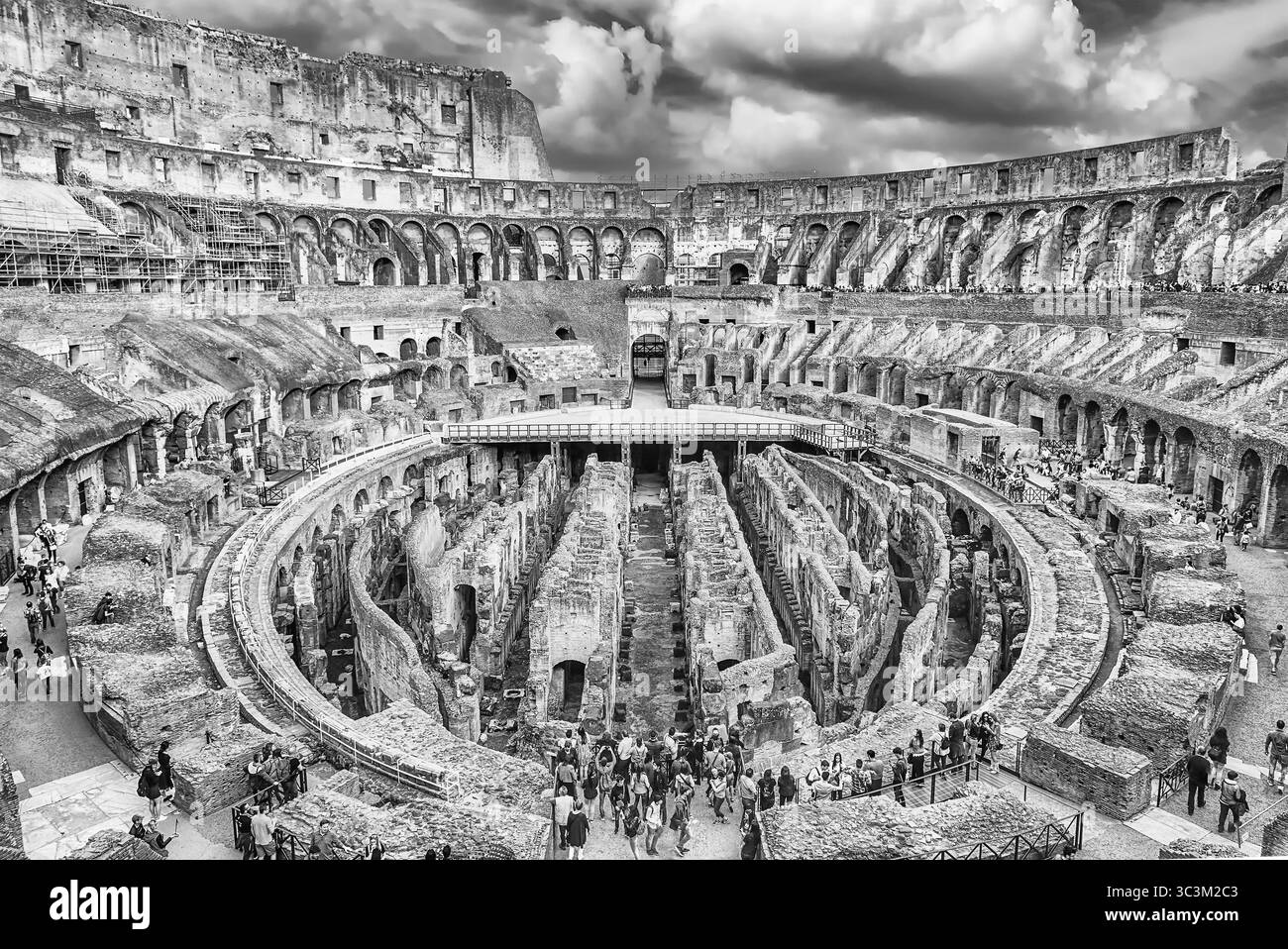 ROME - APRIL 2: Interior of the Flavian Amphitheatre, aka Colosseum ...