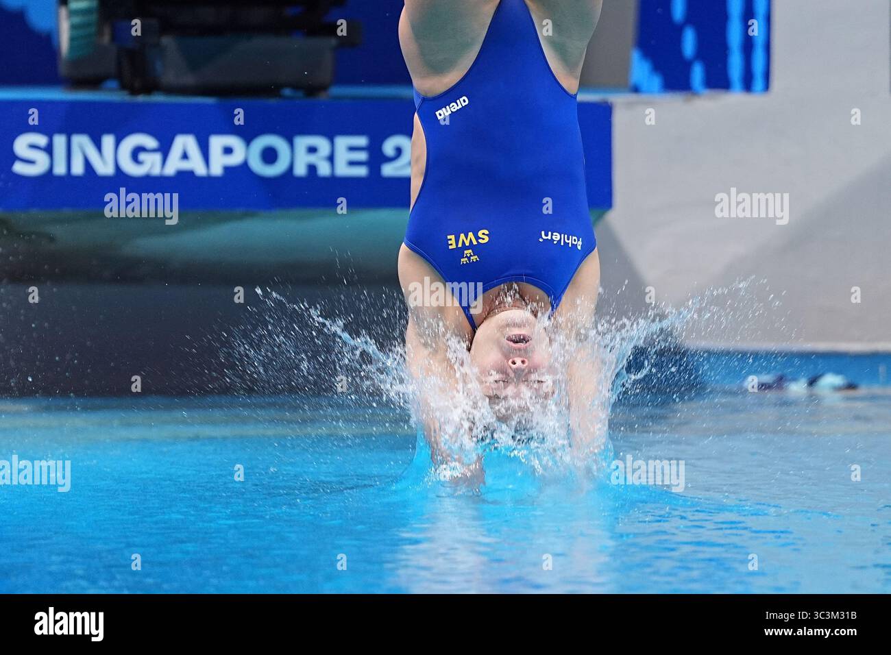 Elna Widerstrom of Sweden competes in the women's 1m springboard final ...