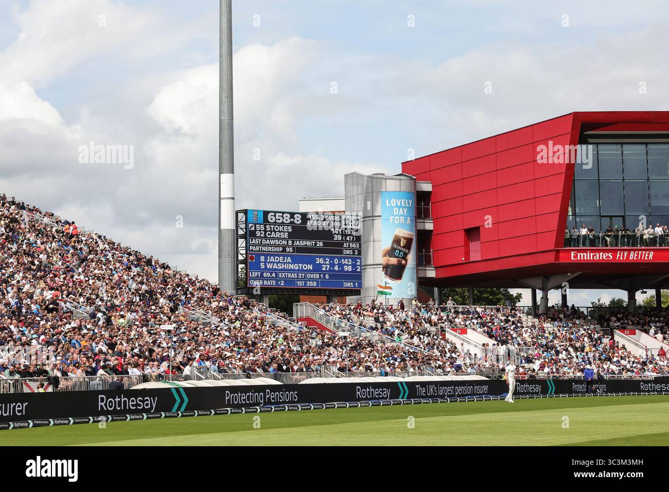 England’s highest ever test match score at Old Trafford during the 4th ...